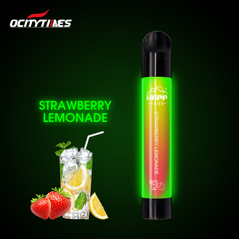 Strawberry ice LED flashlight 600 puffs disposable pod vape pen - Buy ...
