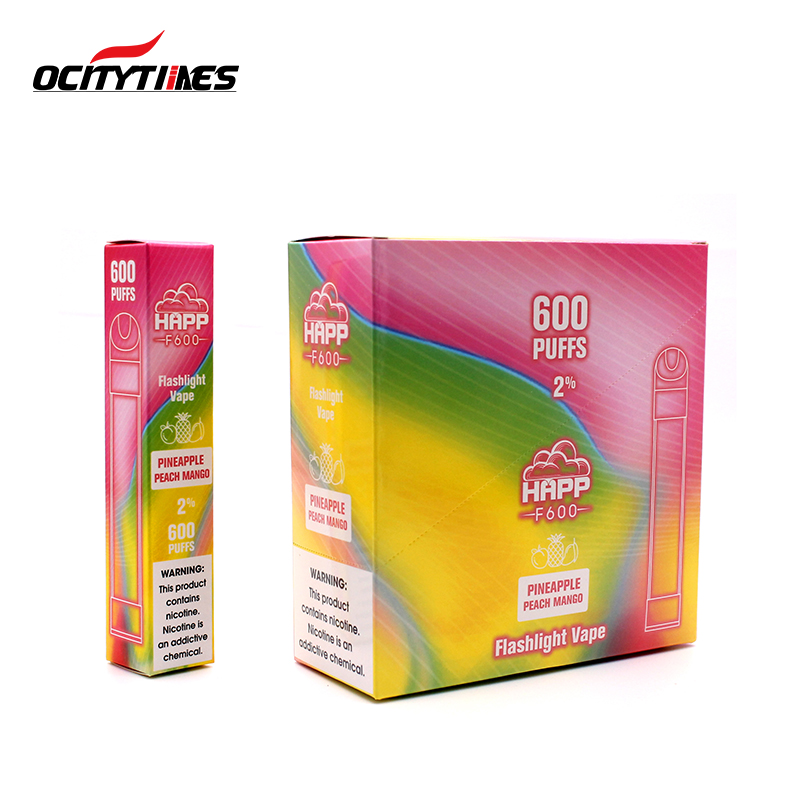 Strawberry ice LED flashlight 600 puffs disposable pod vape pen - Buy ...